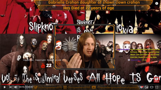 Gabrielle Crahan, Youngest Daughter Of Slipknot’S Shawn ‘Clown’ Crahan ...